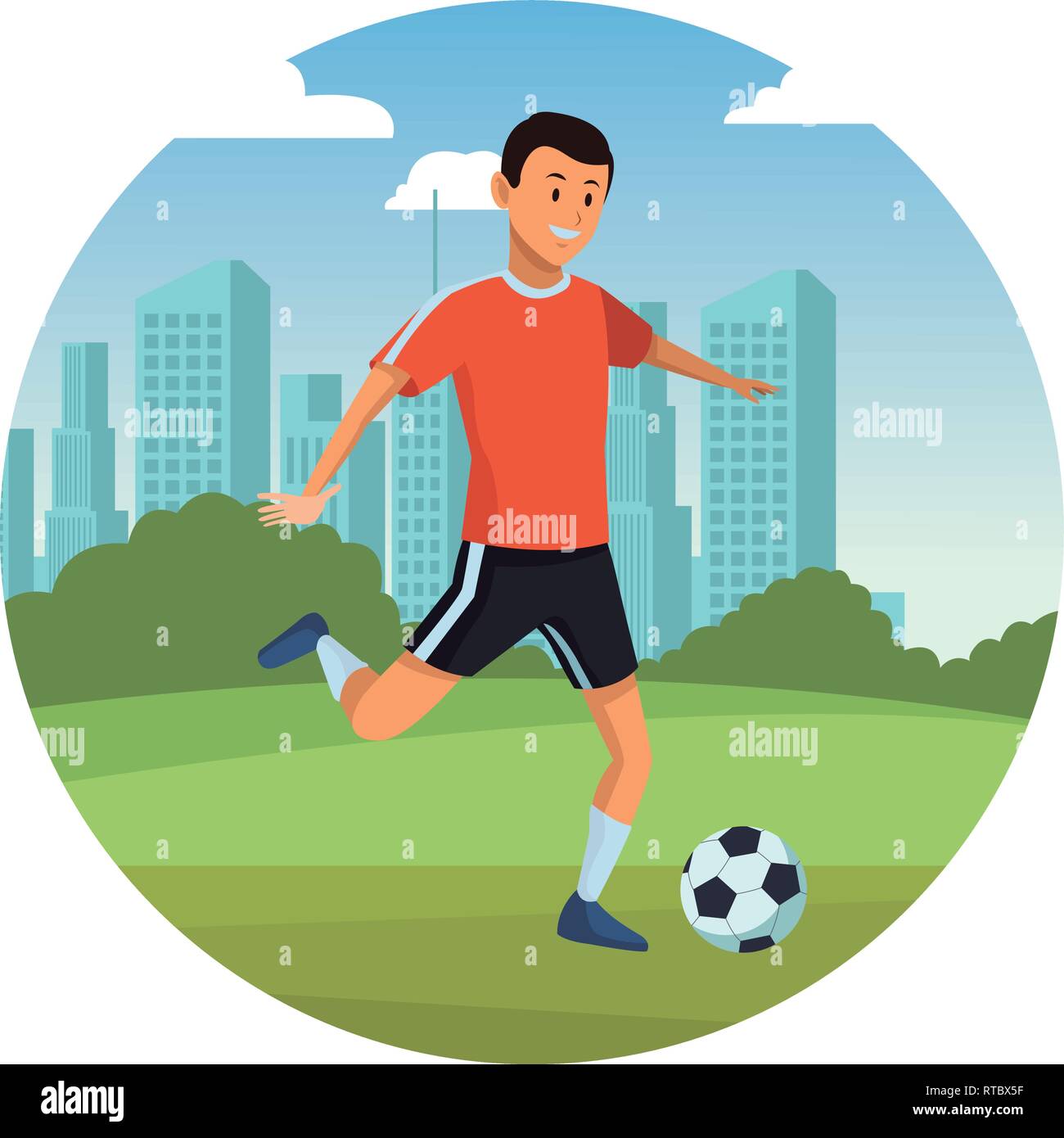 Active senior man playing Stock Vector Images - Alamy