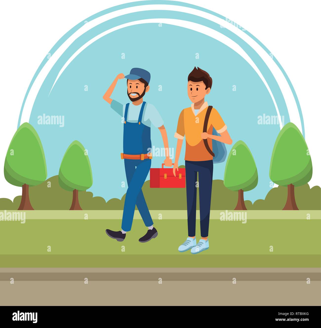 worker and student Stock Vector Image & Art - Alamy