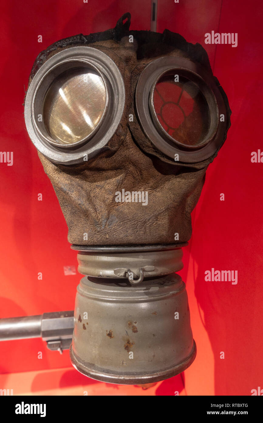 A World War One German respirator M1917 'lederschutzmaske', York Castle ...