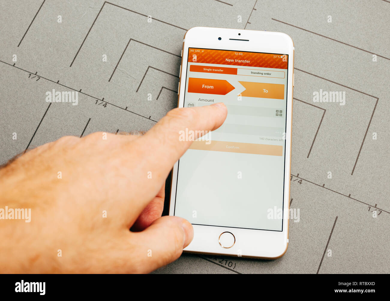 PARIS, FRANCE - SEP 26, 2016: Male hand holding New Apple iPhone 7 Plus ...