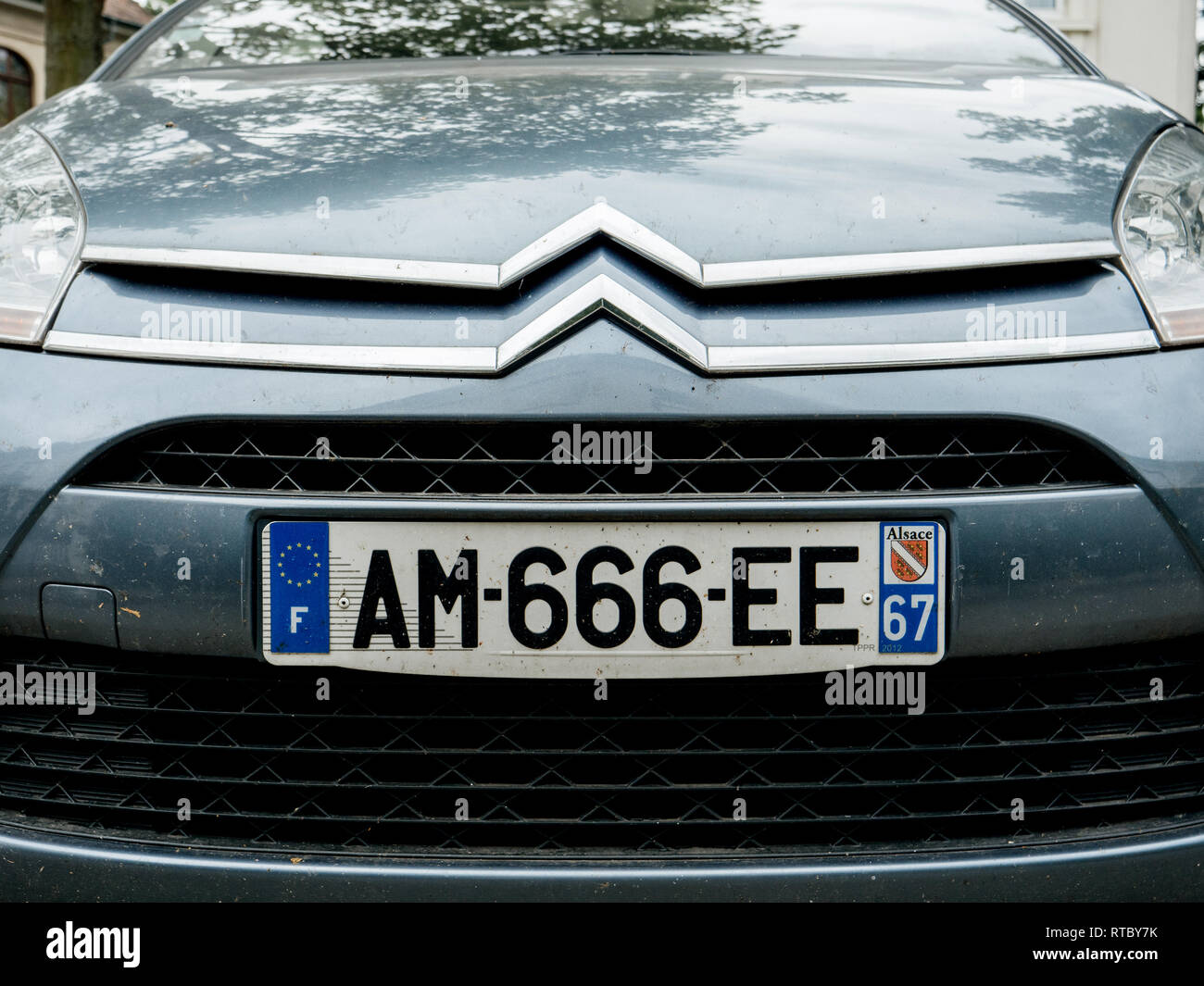 PARIS, FRANCE - JUN 25, 2017: French Citroen limousine car parked on ...