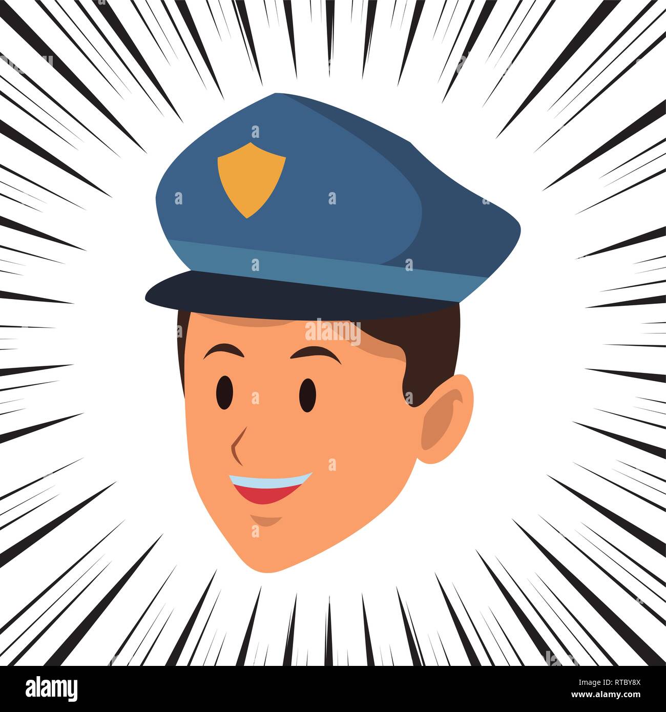 policeman only face Stock Vector Image & Art - Alamy
