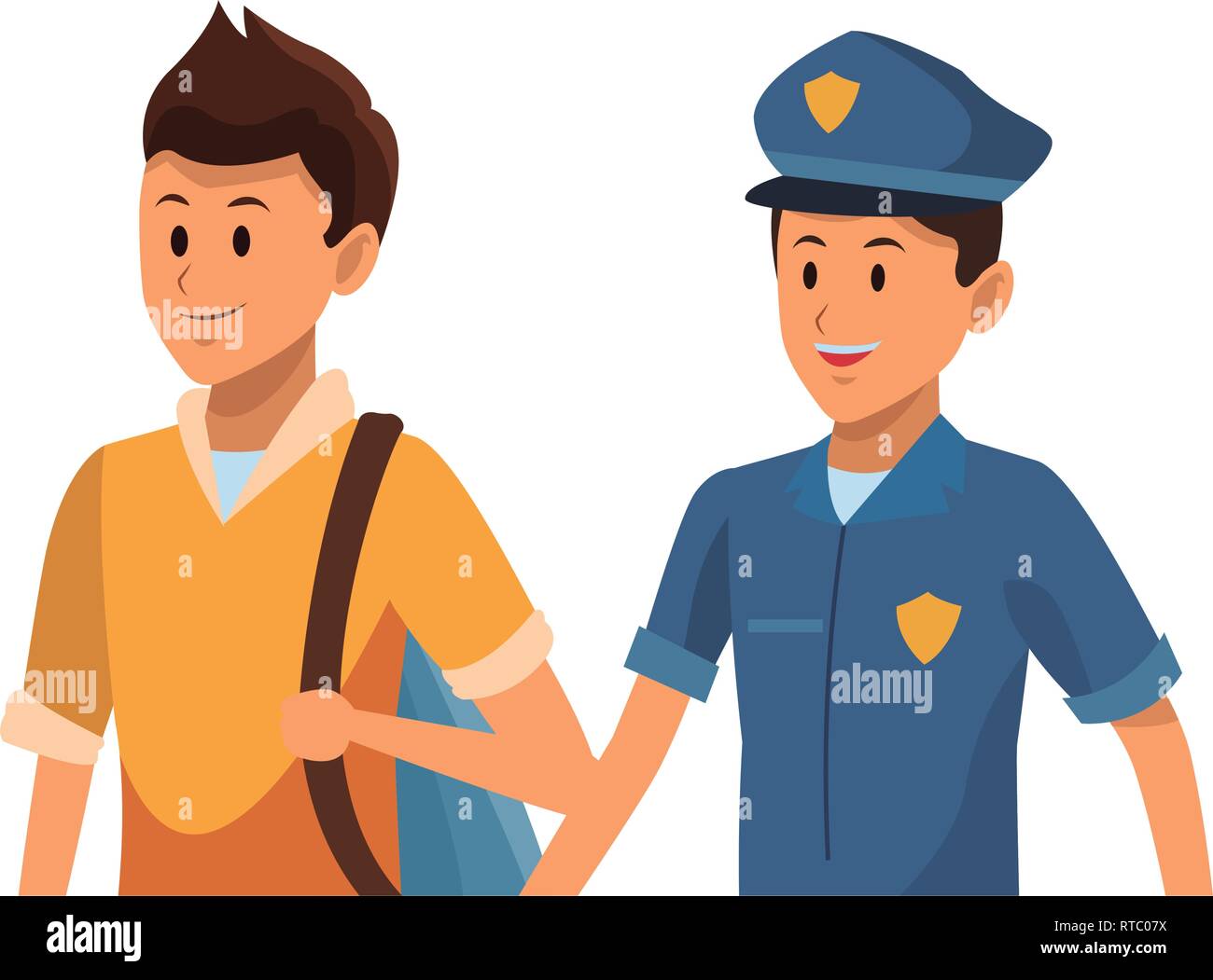 student and policeman Stock Vector Image & Art - Alamy