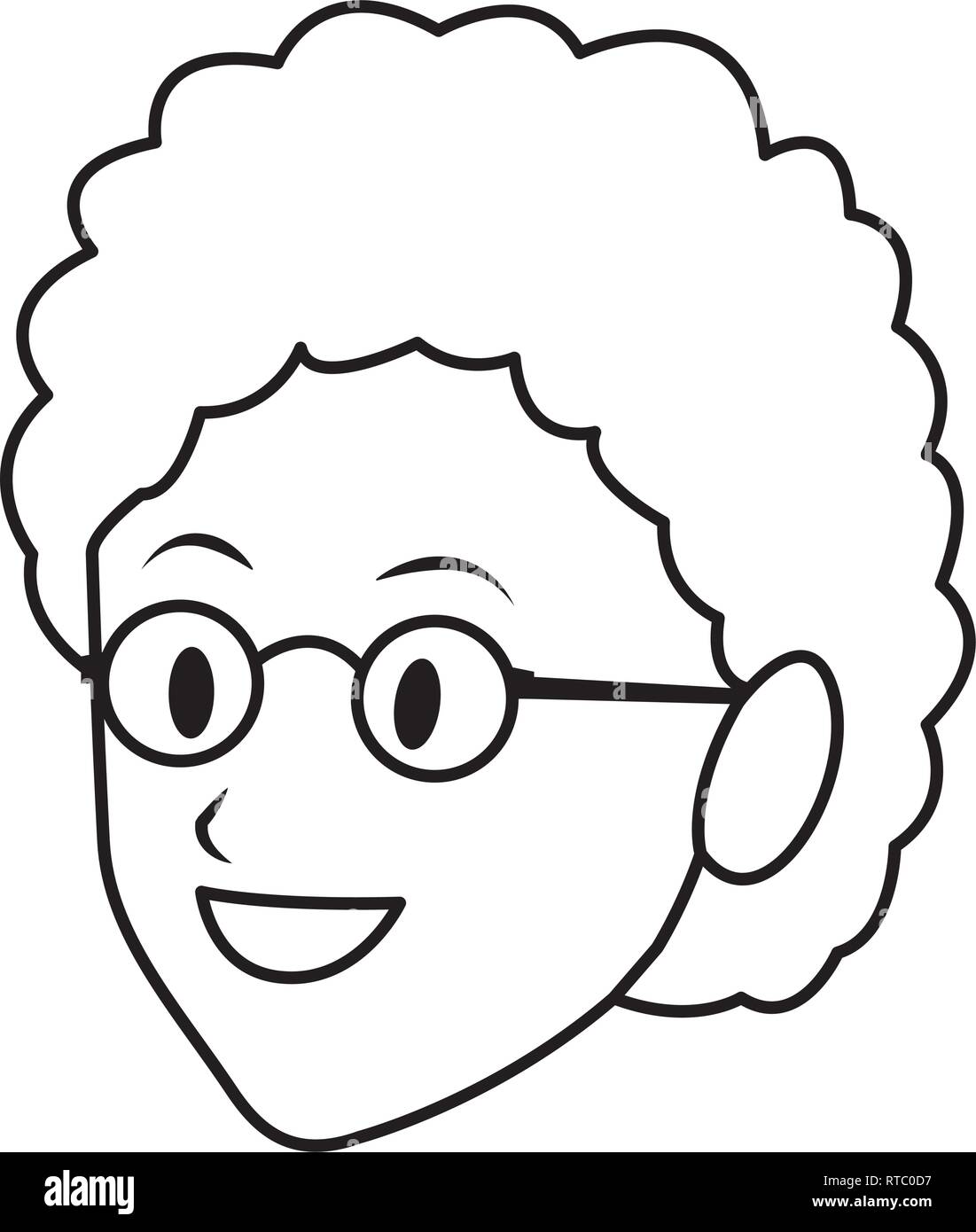 old woman only face Stock Vector Image & Art - Alamy