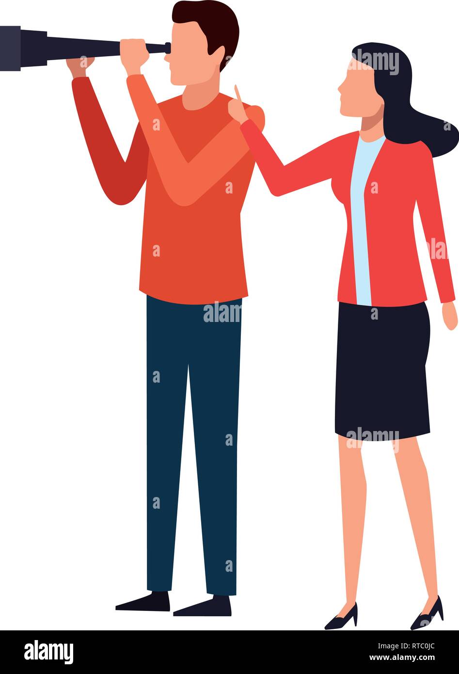 Couple meeting finance Stock Vector Images - Alamy