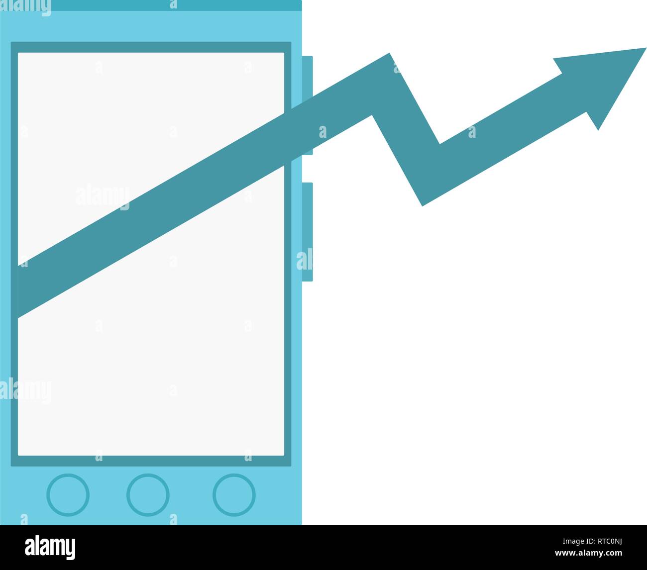 cellphone and data arrow Stock Vector Image & Art - Alamy