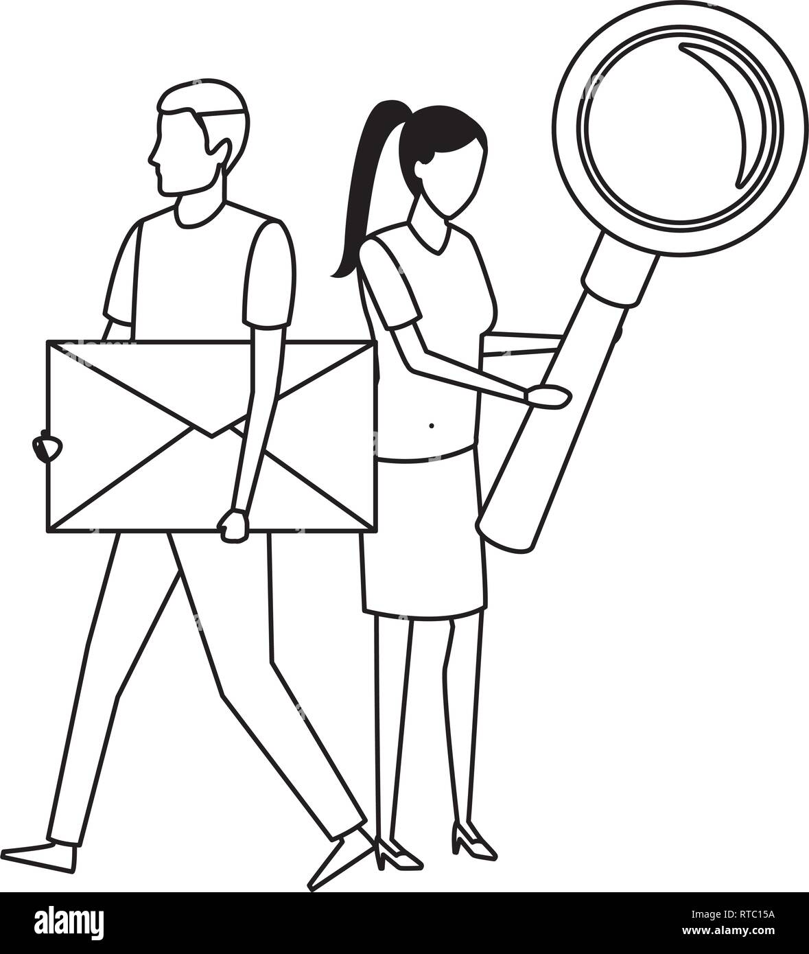 Couple meeting finance office computer Cut Out Stock Images & Pictures ...