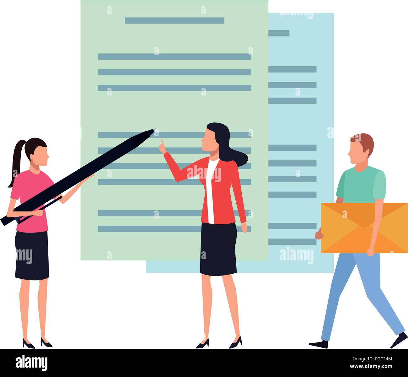 documents and people Stock Vector Image & Art - Alamy