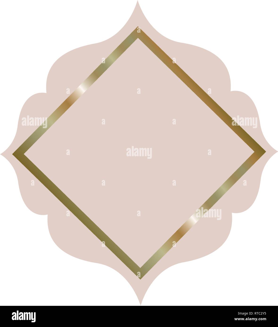 elegant frame golden isolated icon Stock Vector Image & Art - Alamy