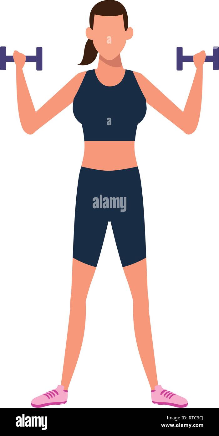 Woman working out athletic Stock Vector Images - Alamy