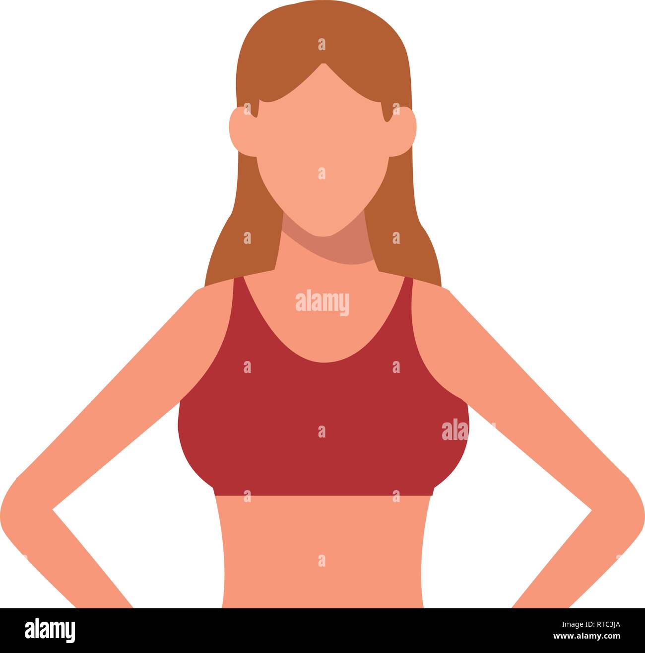 Workout woman portrait Stock Vector Images - Alamy