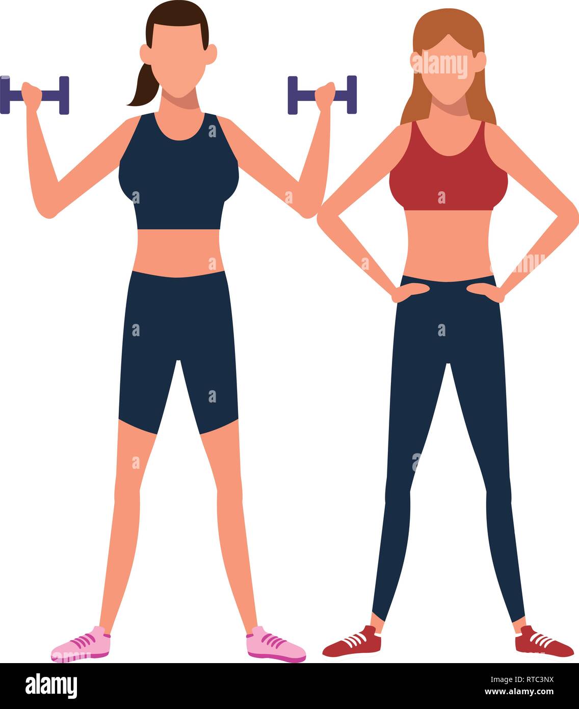 women working out Stock Vector Image & Art - Alamy