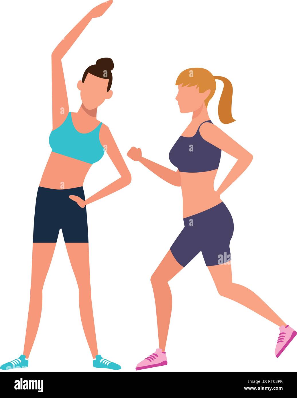 women working out Stock Vector Image & Art - Alamy
