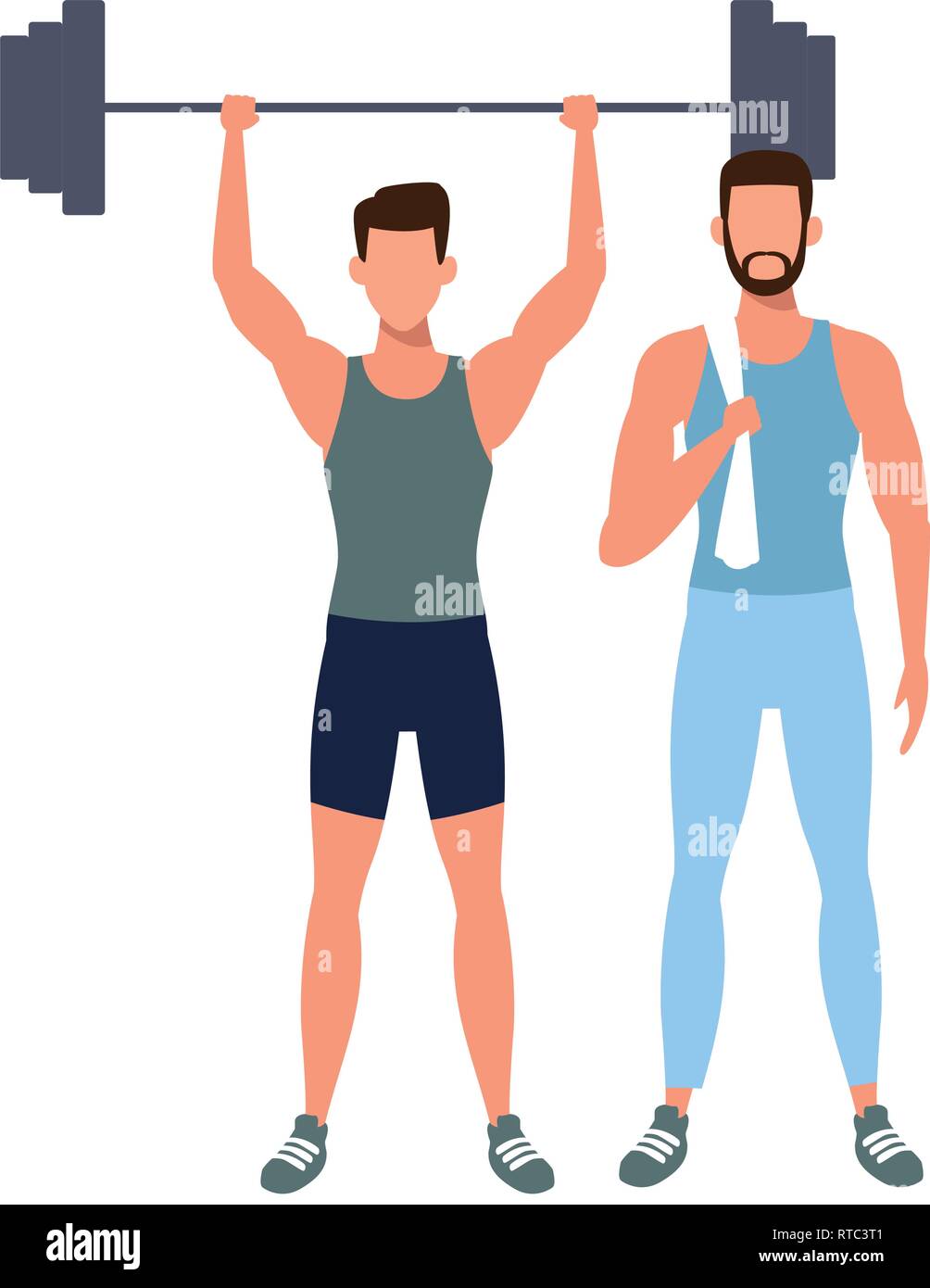 Men working out Stock Vector Images - Alamy