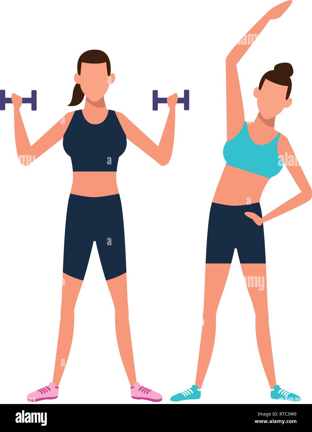 women working out Stock Vector Image & Art - Alamy