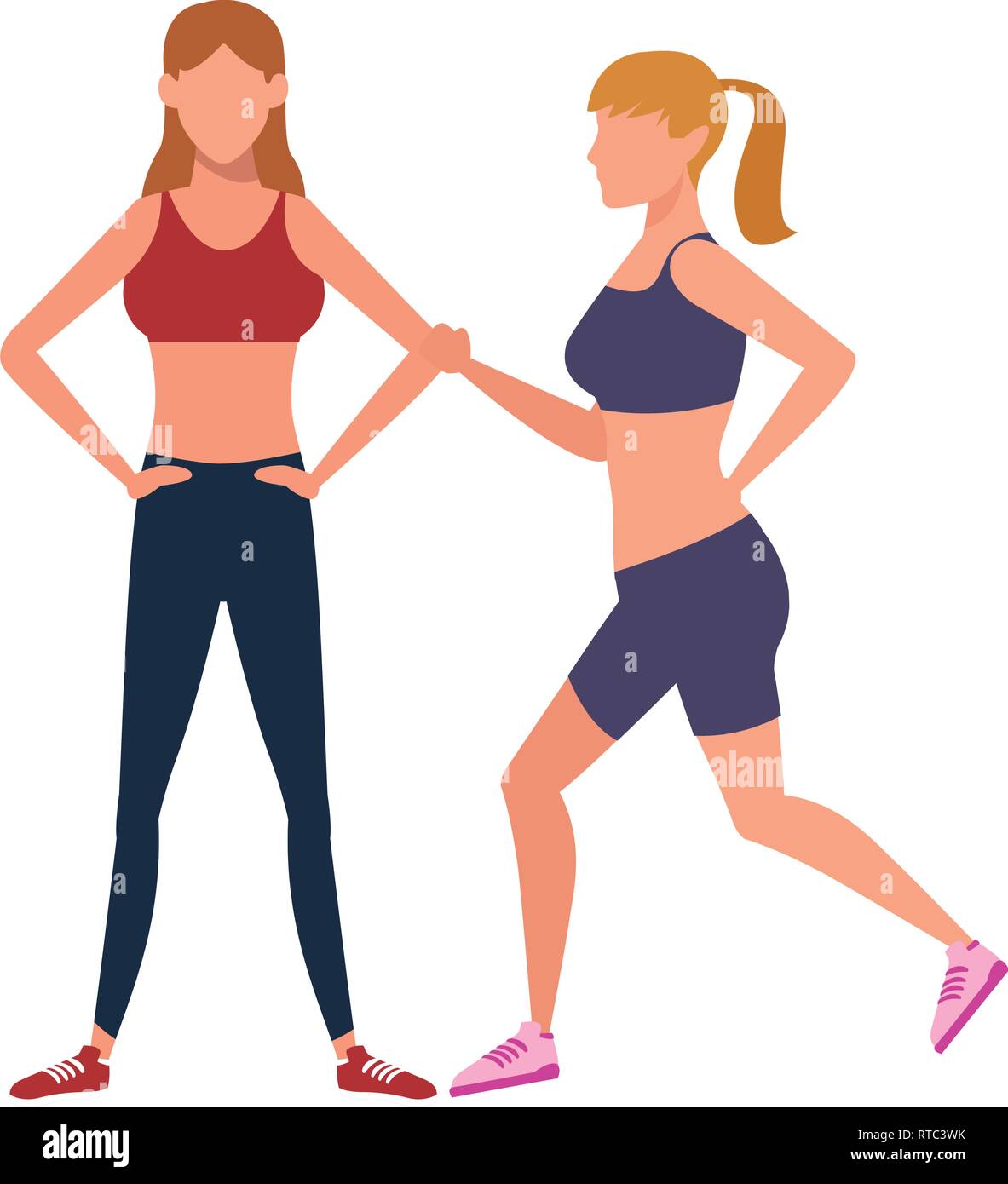 women working out Stock Vector Image & Art - Alamy