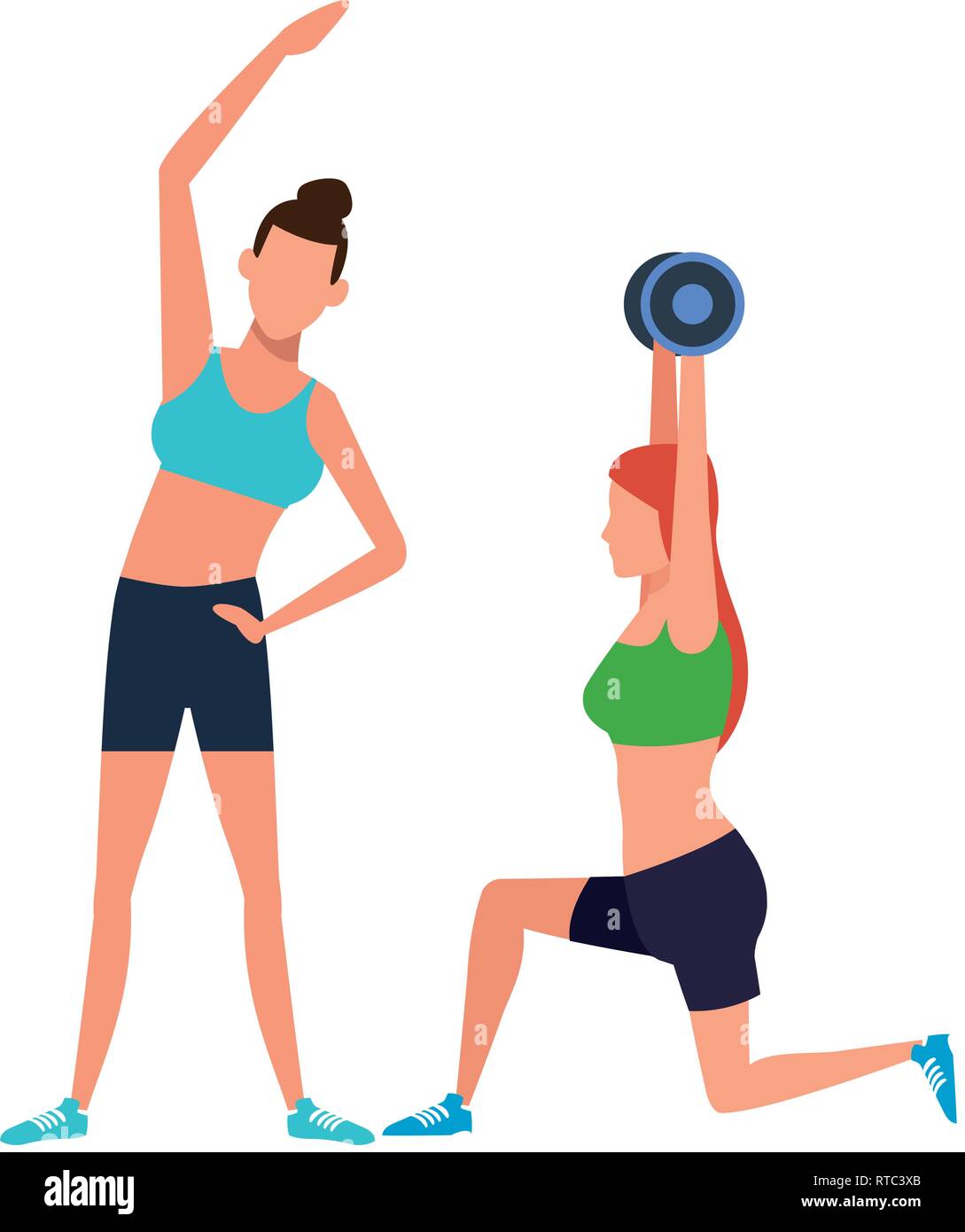 women working out Stock Vector Image & Art - Alamy