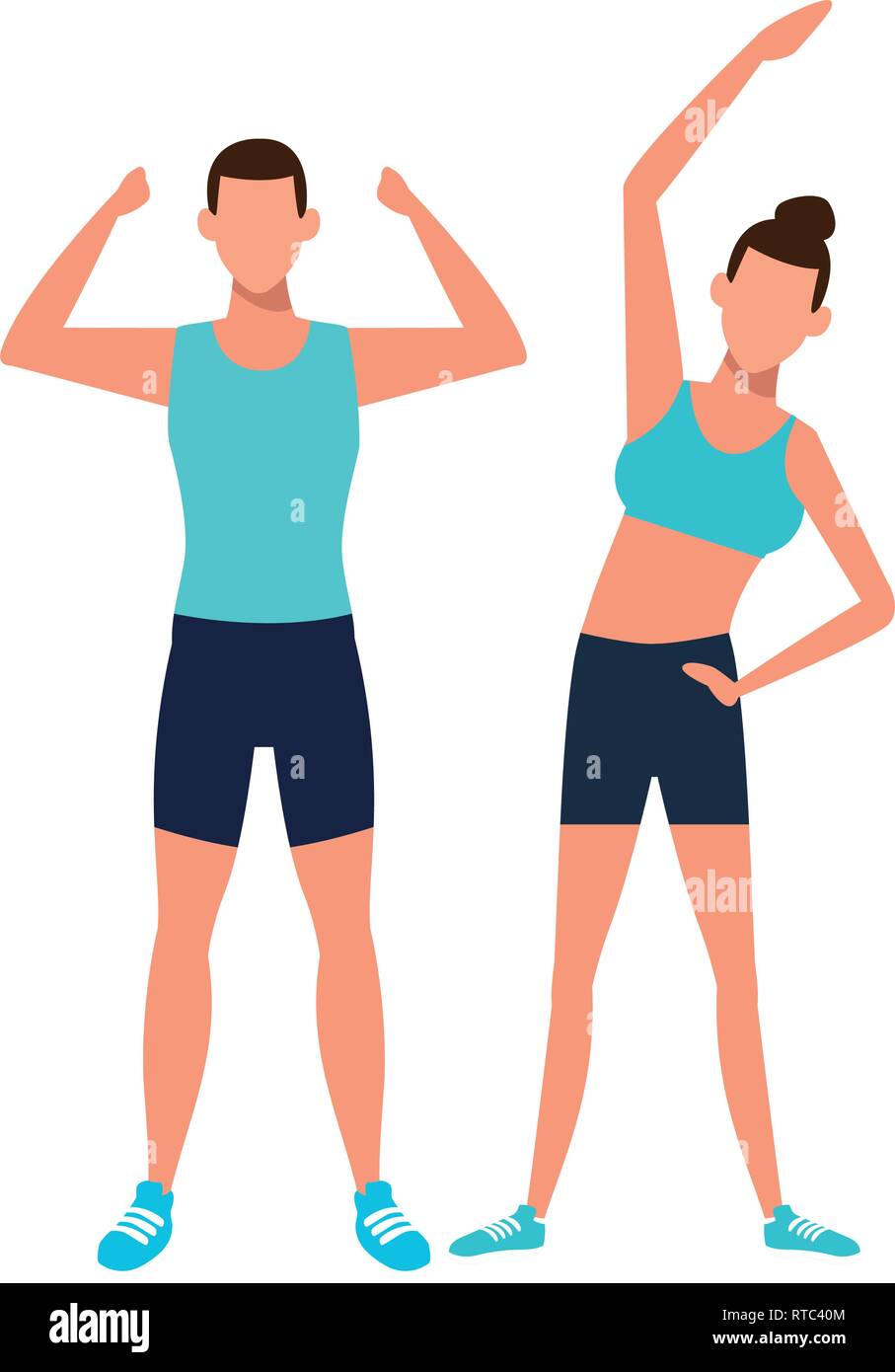 couple working out Stock Vector Image & Art - Alamy
