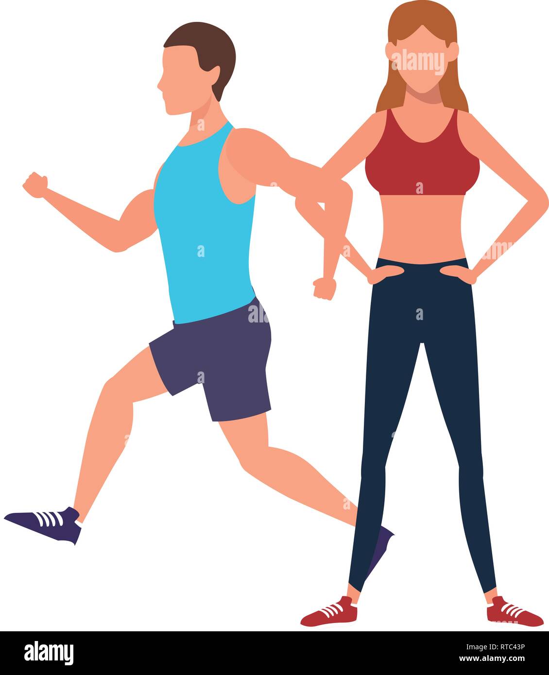 Couple sitting gym Stock Vector Images - Alamy