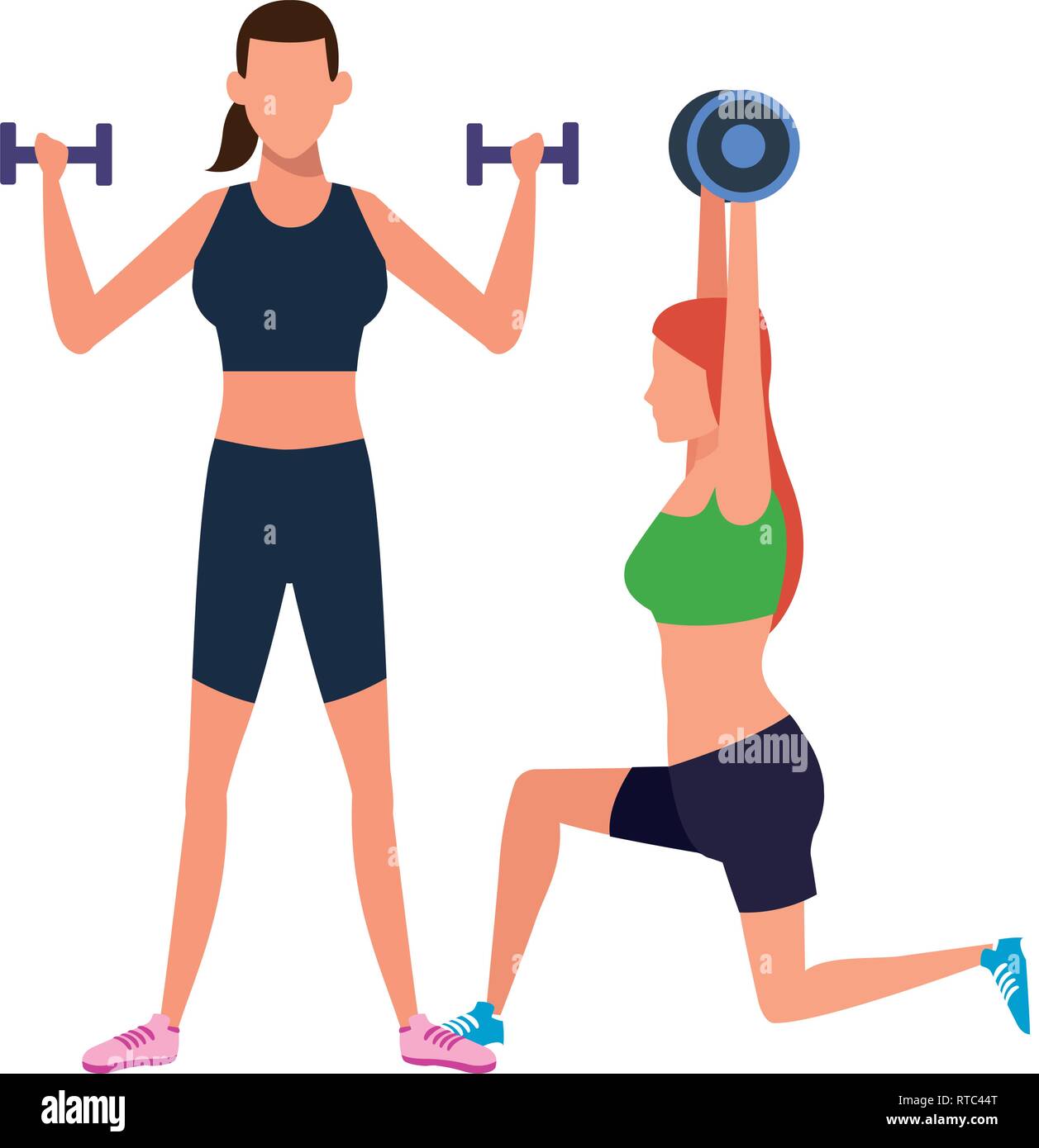 women working out Stock Vector Image & Art - Alamy