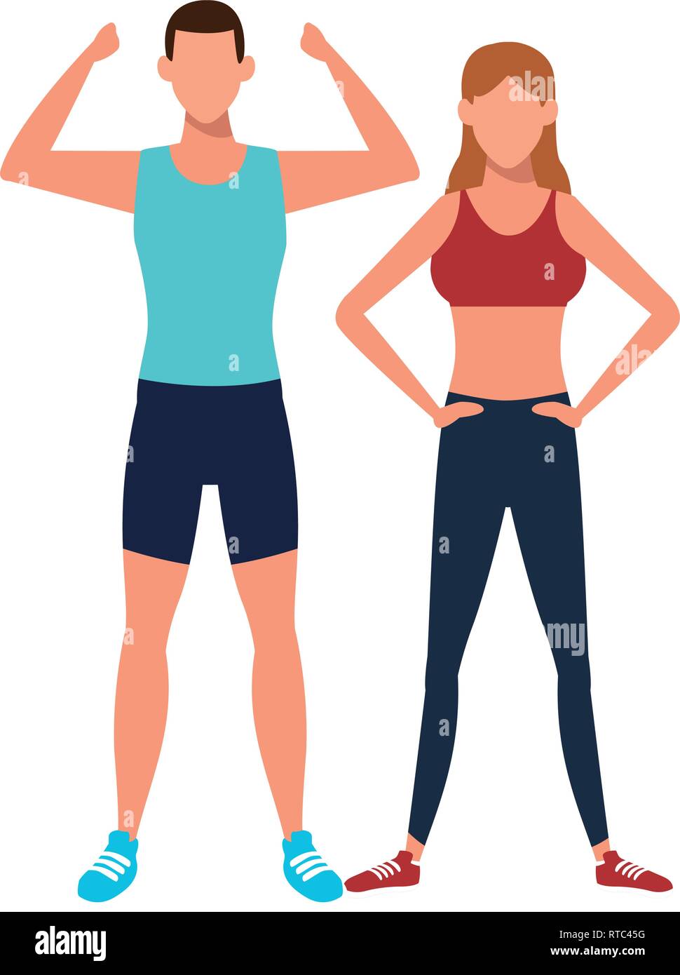 couple working out Stock Vector Image & Art - Alamy