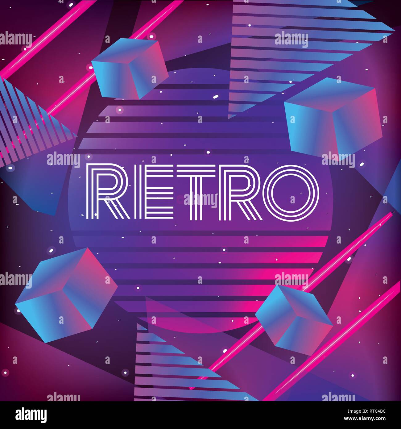 neon geometric texture and retro style Stock Vector Image & Art - Alamy
