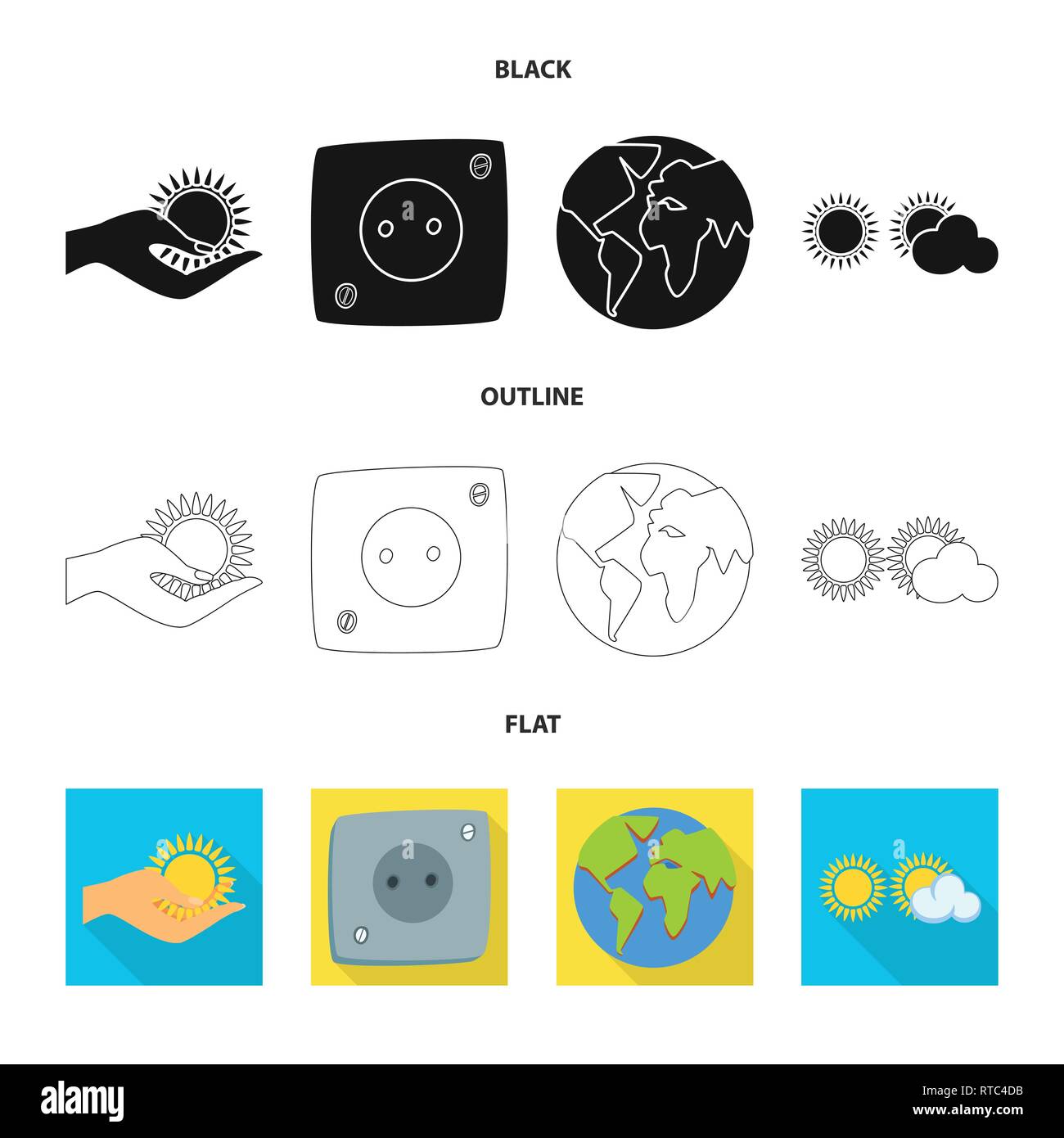 Vector illustration of innovation and technology symbol. Collection of ...