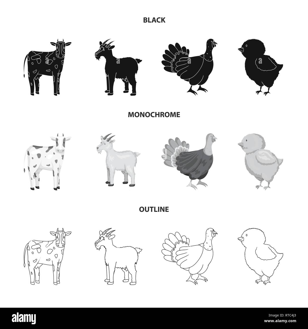 Vector design of breeding and kitchen icon. Set of breeding and organic ...