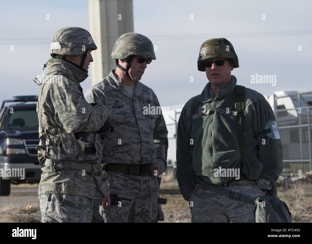 Lt. Col. Mike Knowles, the wing inspector general, discusses a ...