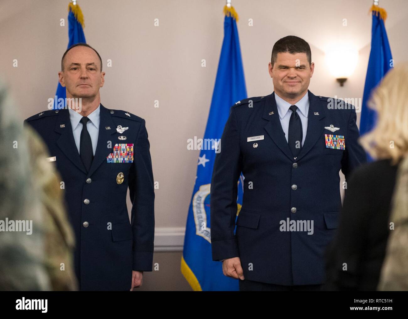 Col. Jeffrey Engelker, right, Air Force Global Strike Command chief of ...