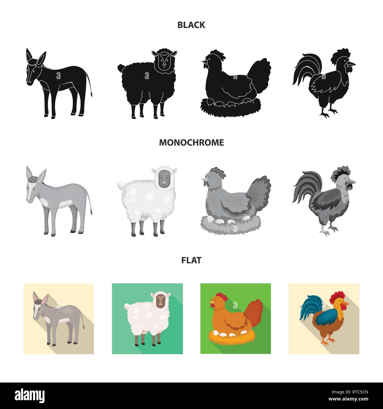 Vector design of breeding and kitchen symbol. Collection of breeding ...