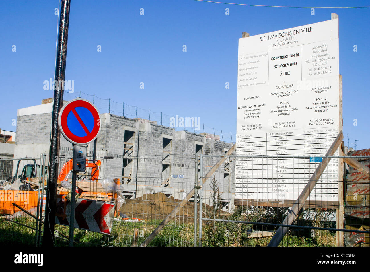 Under construction town houses, Lille, Nord, France Stock Photo - Alamy