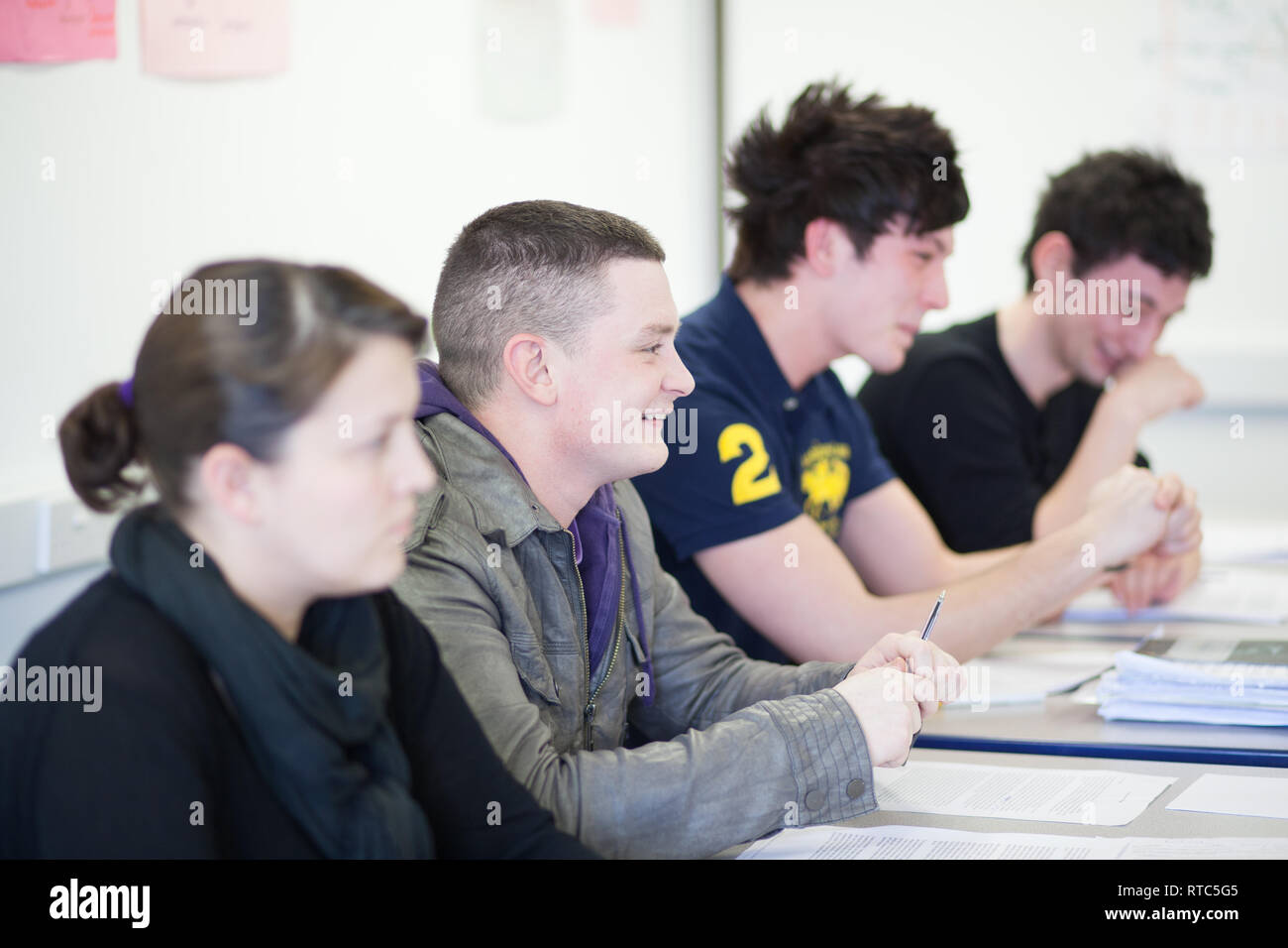 students studying English at a further education college in London ...