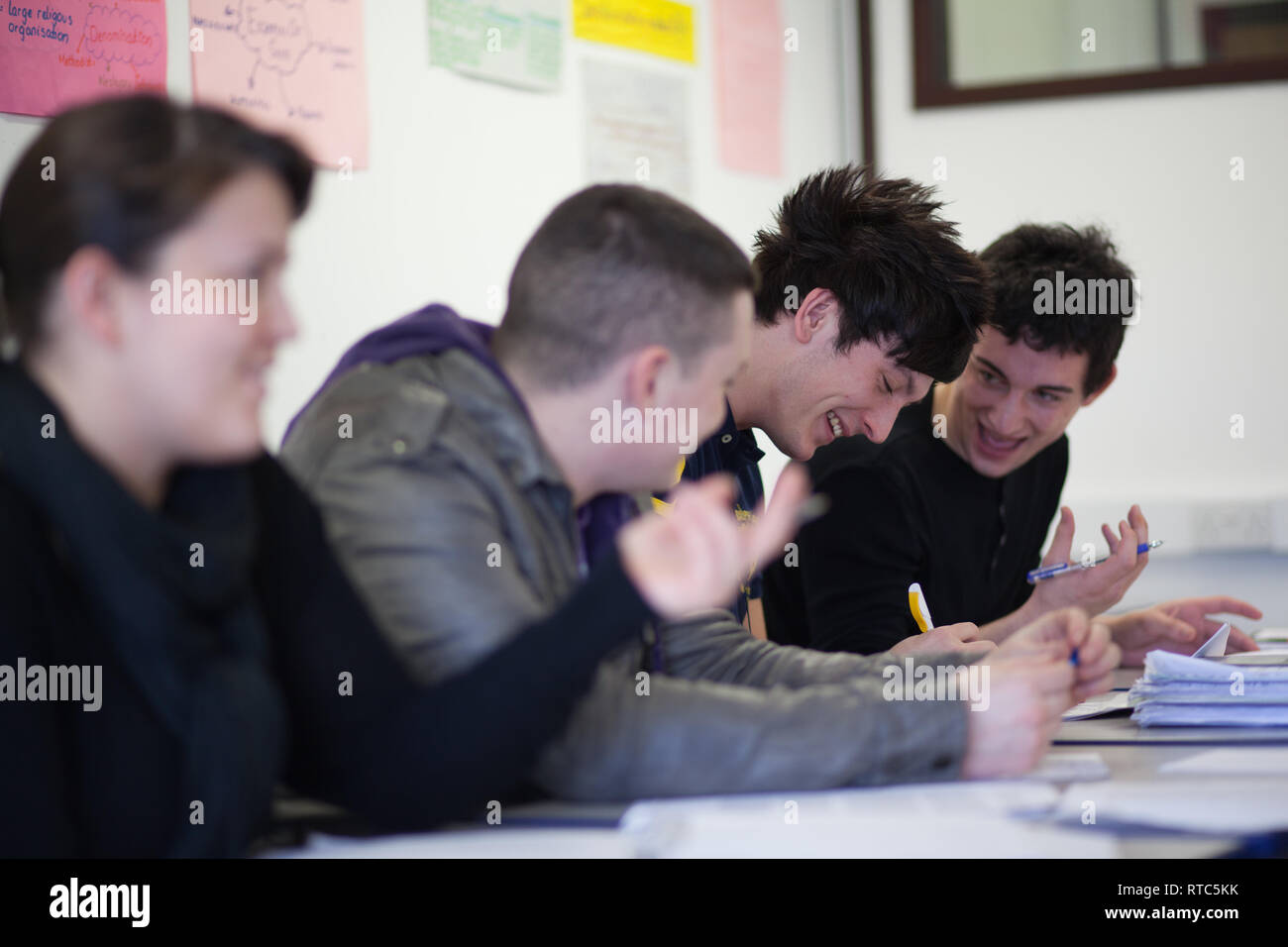 students studying English at a further education college in London ...