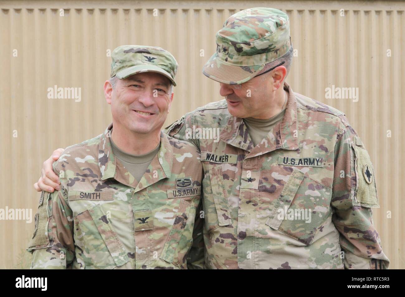 Col. Anthony Smith with Brig. Gen. Clint E. Walker, commanding general ...