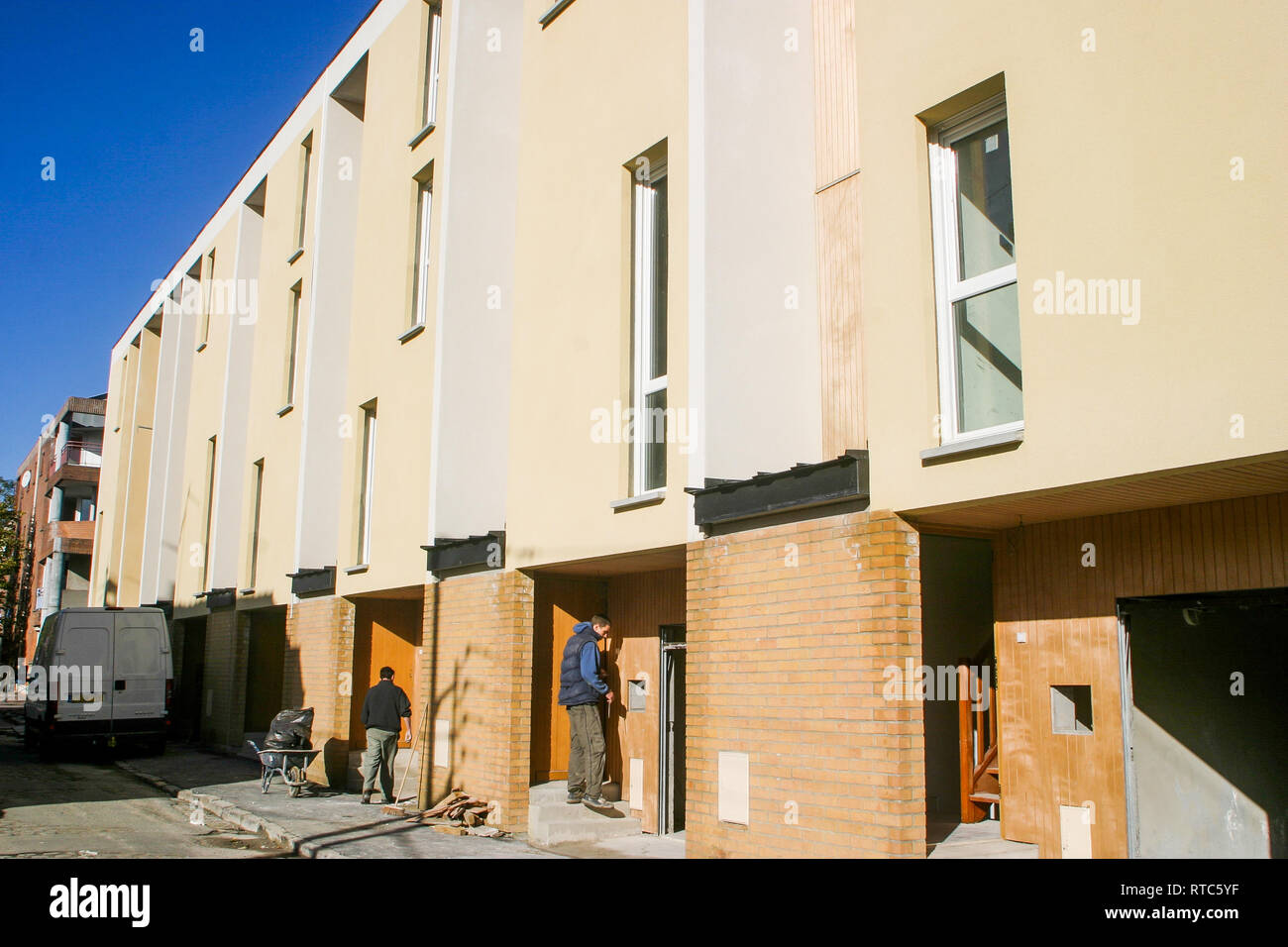 Under construction town houses, Lille, Nord, France Stock Photo - Alamy