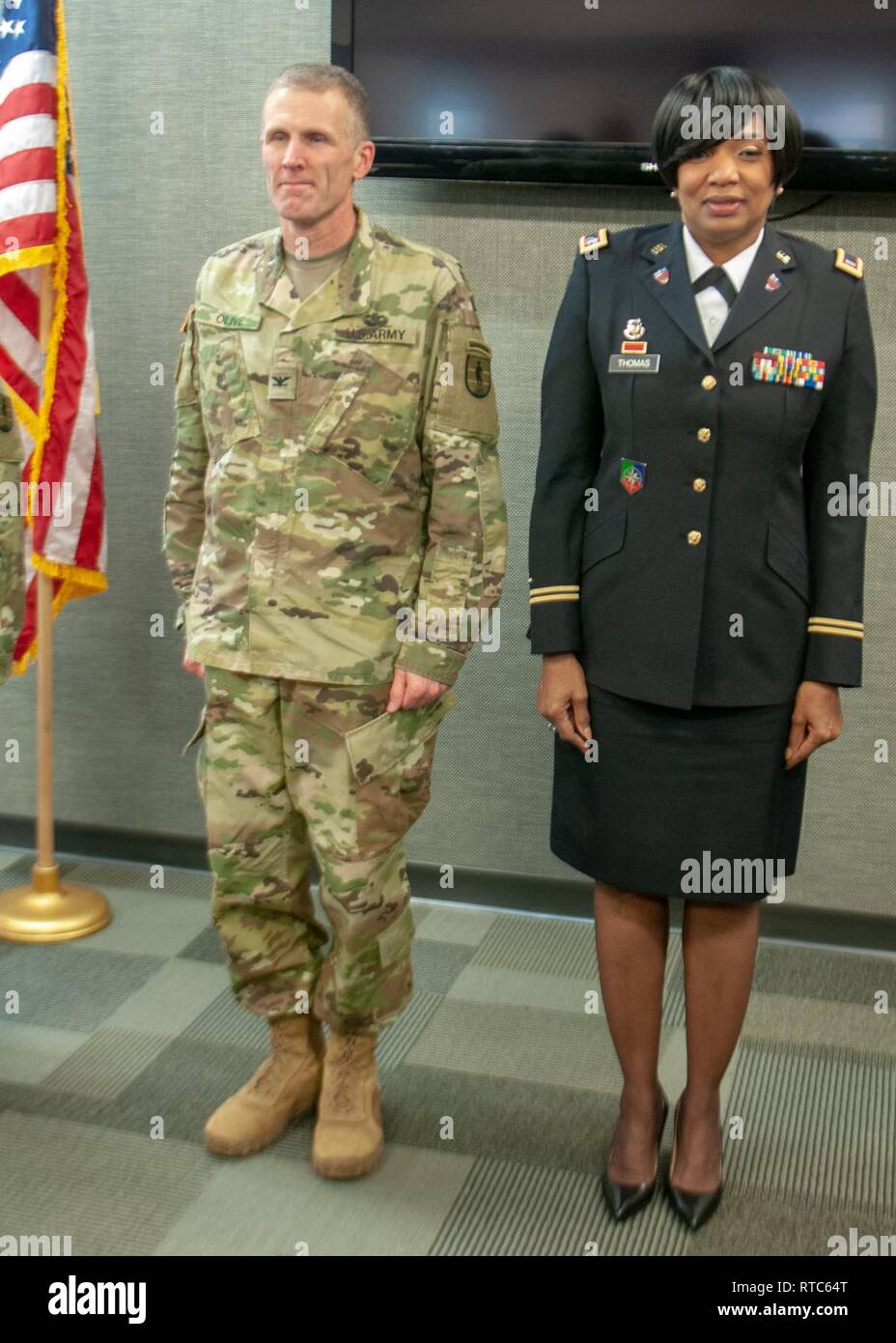 Georgia Army National Guardsmen Col. Jeffrey Olive, commander of the ...
