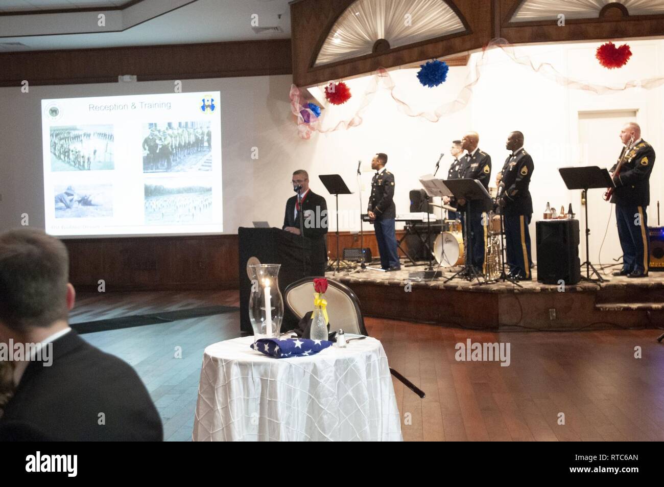 Allen Skinner, 81st Readiness Division command historian, gives a ...