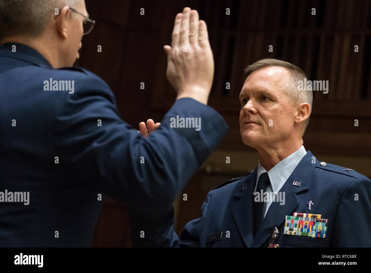 U.S. Air Force Brig. Gen. William T. Yates, a chaplain, recites the ...