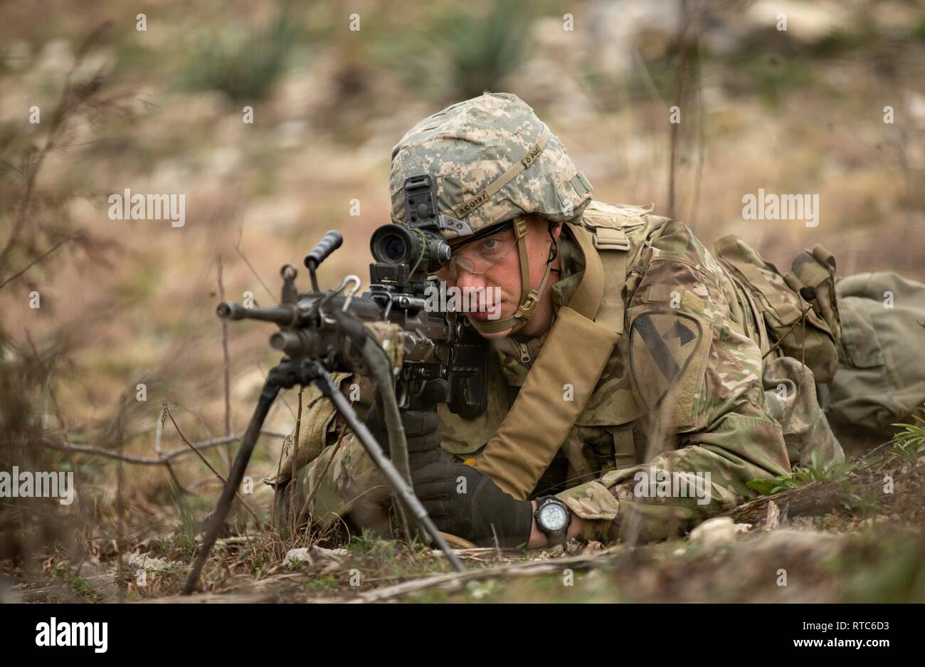 An infantryman from the 2nd Armored Brigade Combat Team, 1st Cavalry ...