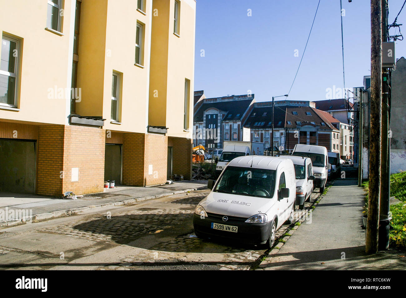 Under construction town houses, Lille, Nord, France Stock Photo - Alamy