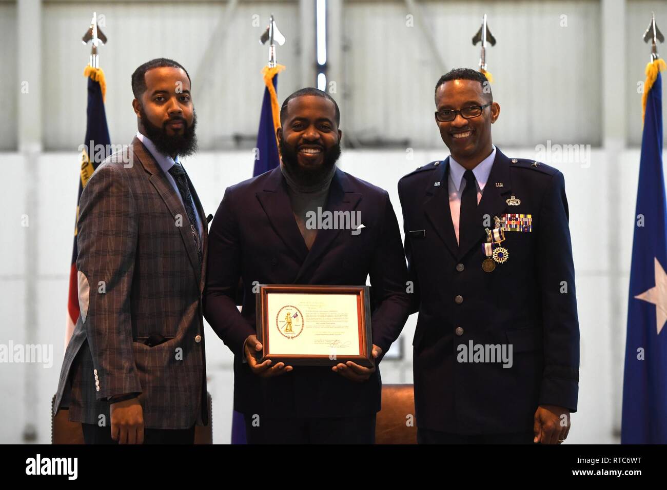U.S. Air Force Brig. Gen. Clarence Ervin (right) and his two sons, CJ ...
