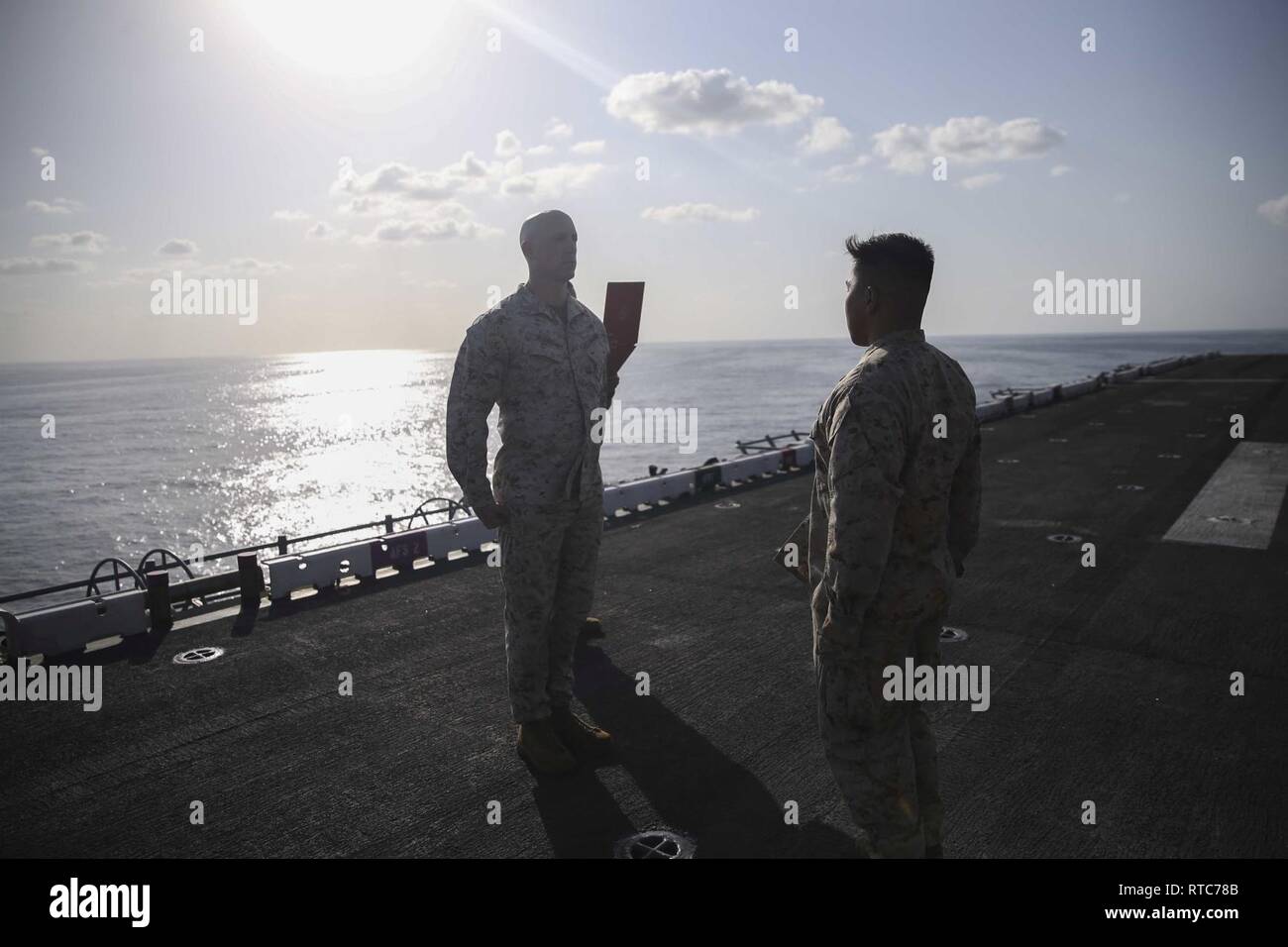 ARABIAN SEA (Feb. 10, 2019) U.S. Marines Corps Cpl. Steven Dinh, an ...