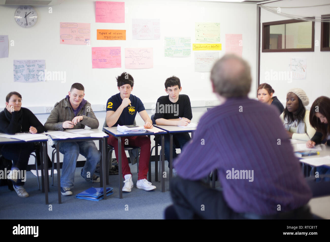 students studying English at a further education college in London ...