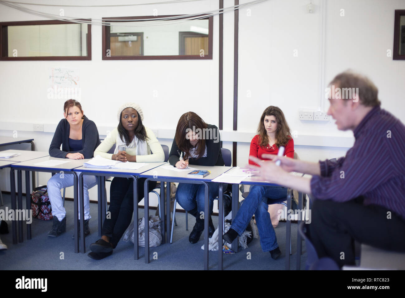 students studying English at a further education college in London ...