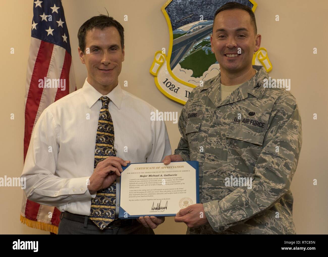 Maj. Michael Galluccio retired from the Massachusetts Air National ...