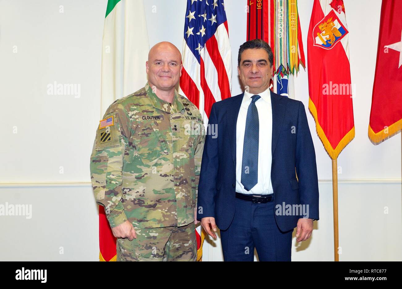Maj. Gen. Roger L. Cloutier, Commander of U.S. Army Africa (left), and ...