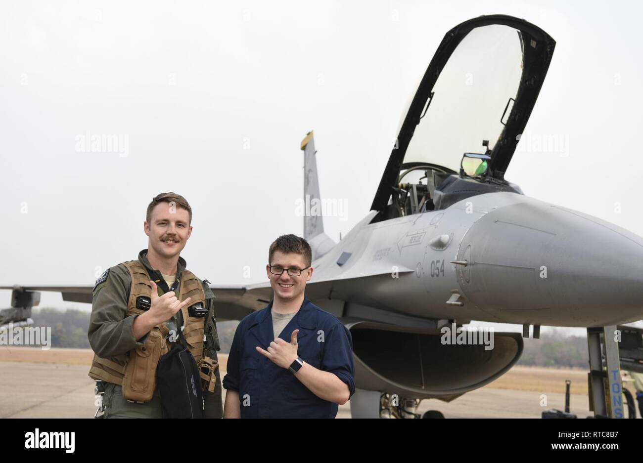 U.S. Air Force 1st Lt. Logan Barfuss, 35th Fighter Squadron pilot, and ...