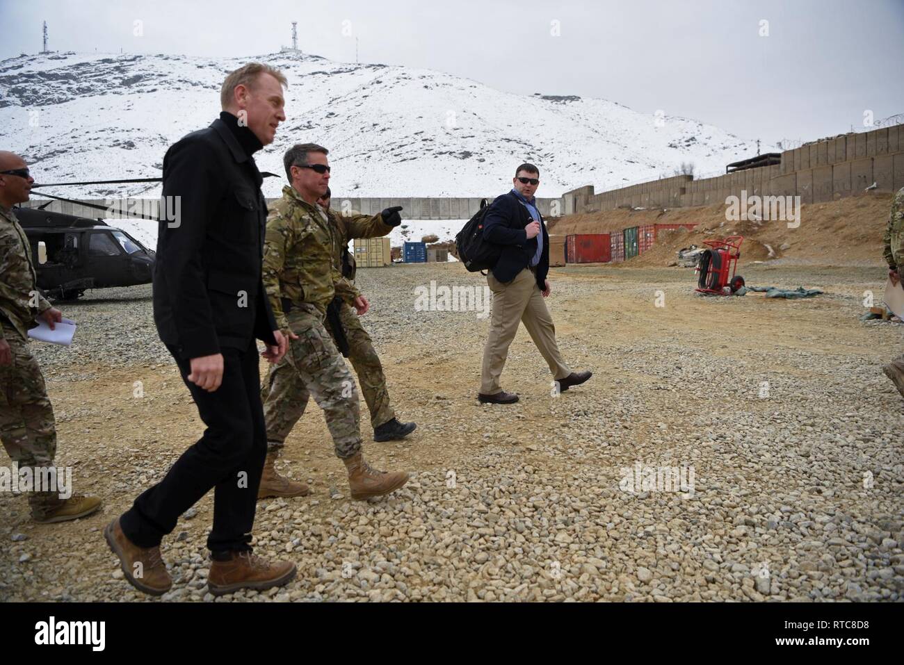 U.S. Acting Secretary of Defense Patrick M. Shanahan arrives in Camp ...