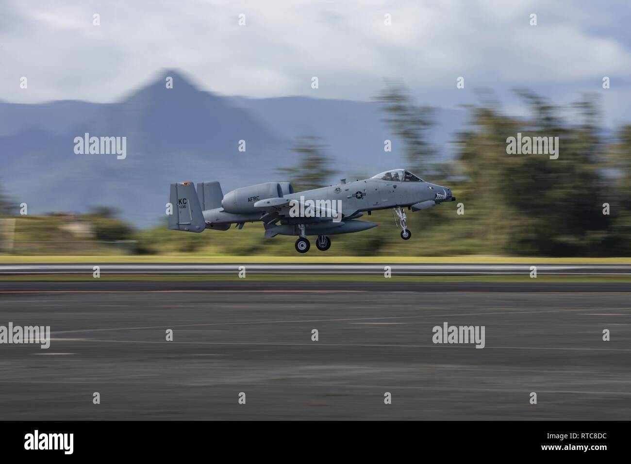 A U.S. Air Force A-10 Thunderbolt II aircraft assigned to the 442nd ...